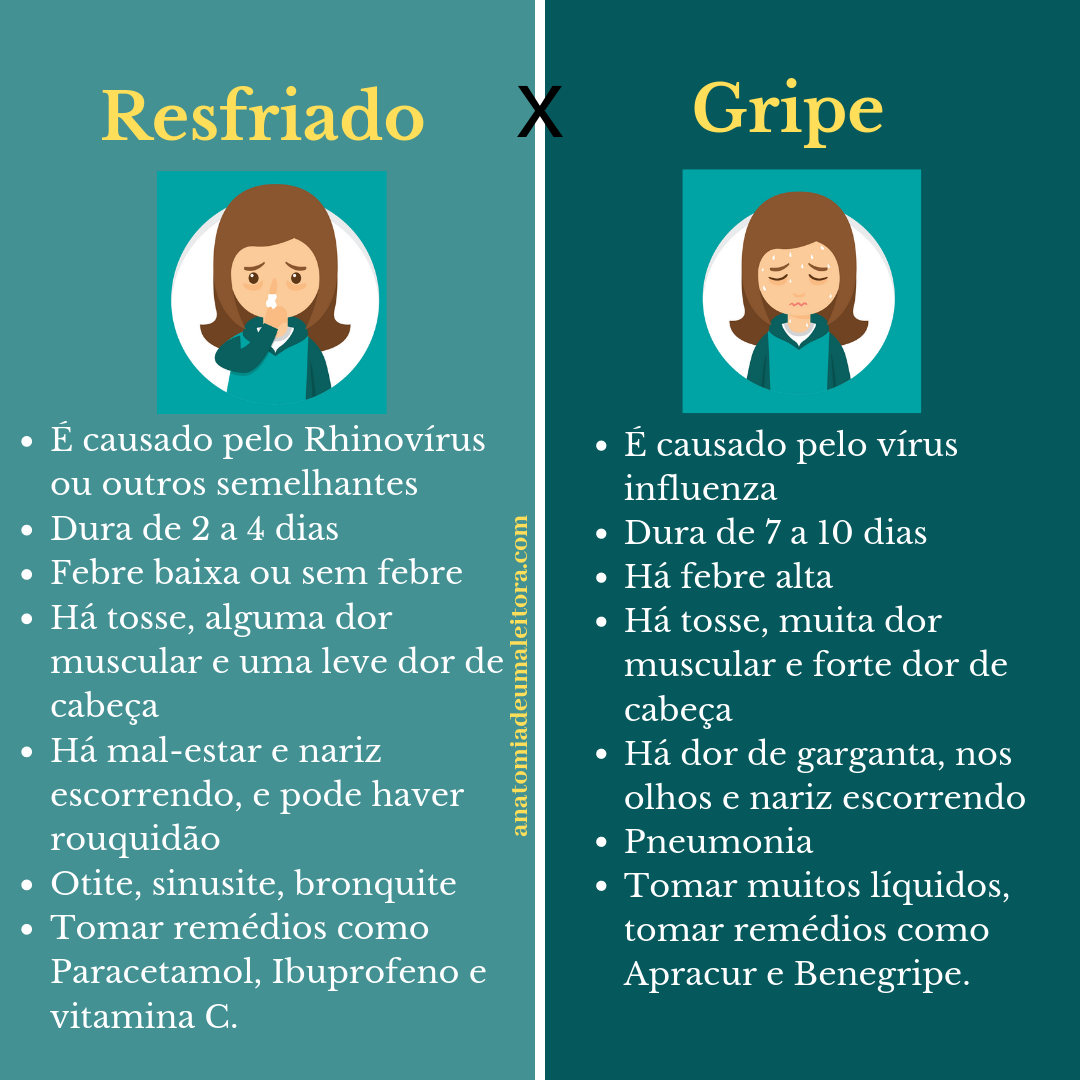 Gripe e resfriado: Entenda qual é a diferença · Anatomia de uma leitora